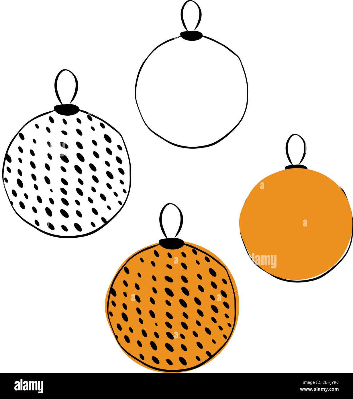 Christmas tree toy isolated on transparent background. Vector graphic ...