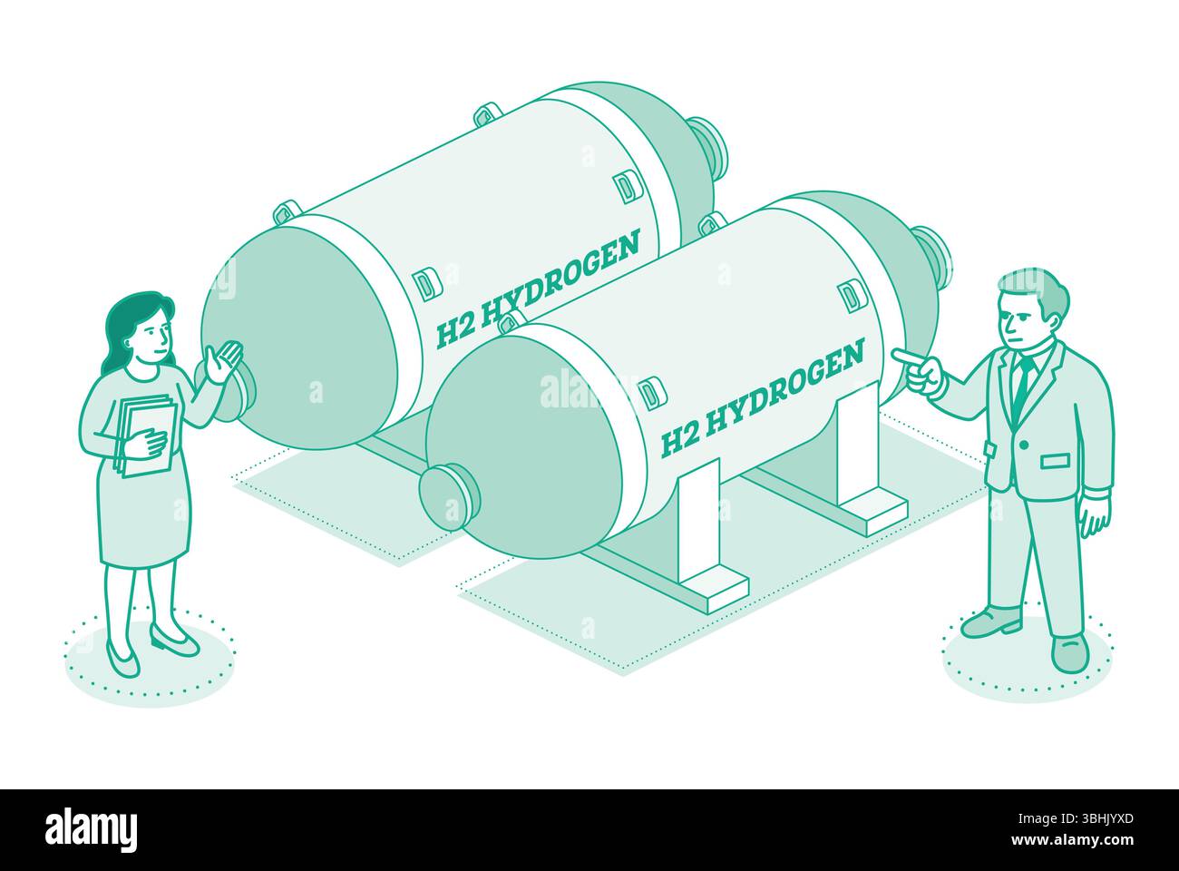 Hydrogen gas tank vector Cut Out Stock Images & Pictures - Alamy