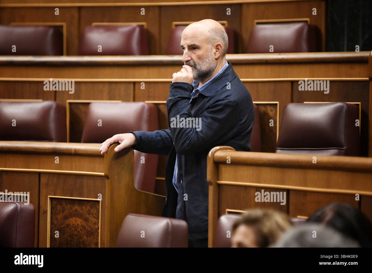 The deputy of BNG, Néstor Rego, during a plenary session in the ...
