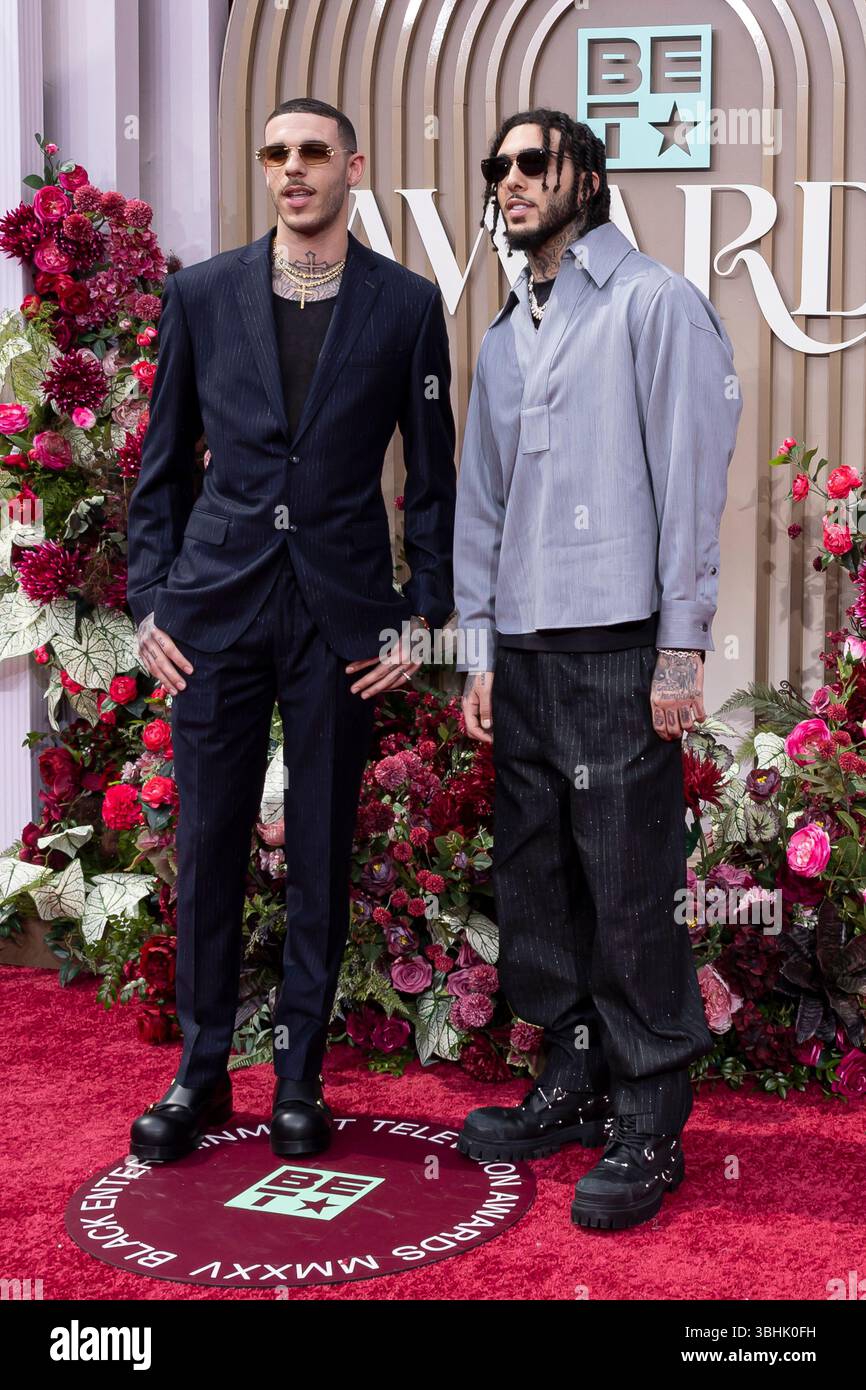 Los Angeles, USA. 09th June, 2025. Lonzo Ball and Gelo attend the ...