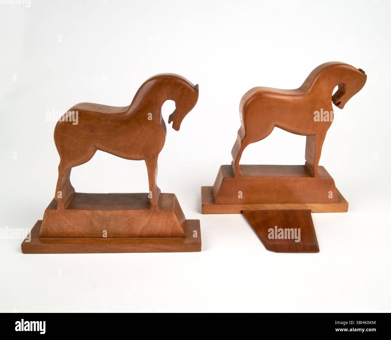 Vintage 1930s Art Deco Arts and Crafts hand carved wooden horse ...