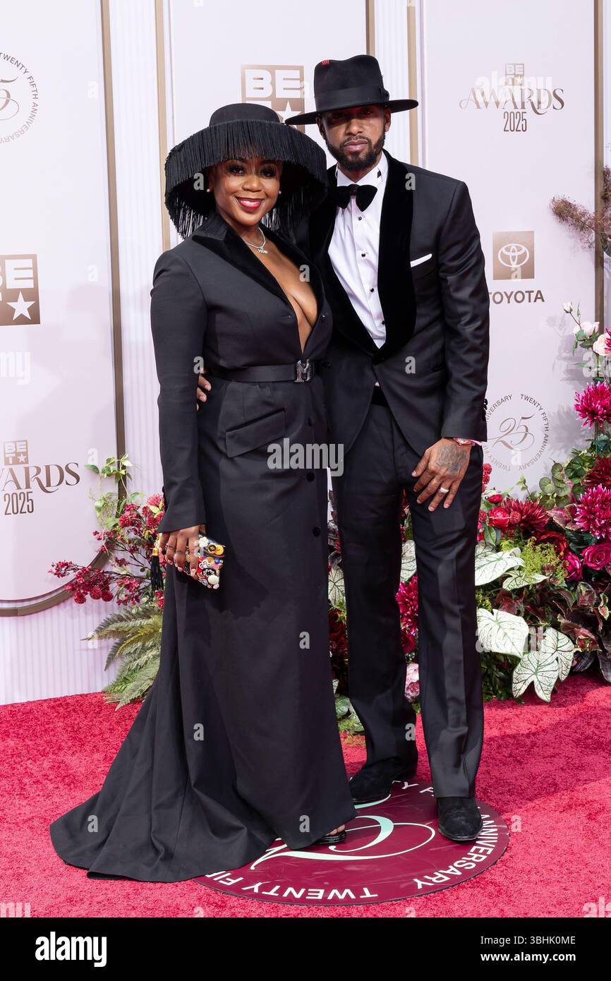 Los Angeles, USA. 09th June, 2025. Pinky Cole Hayes and Derrick Hayes ...