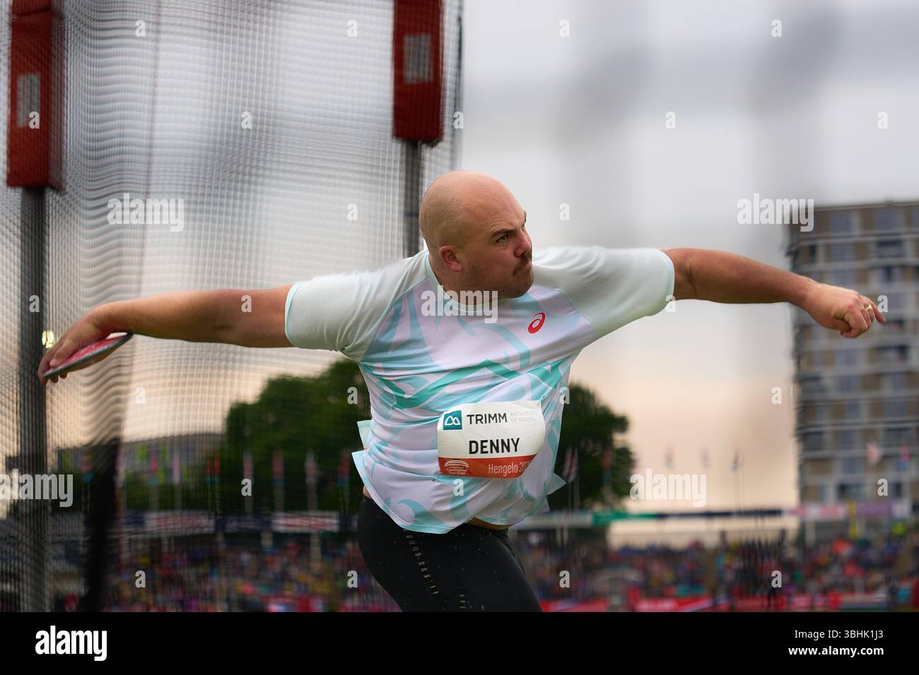 HENGELO , NETHERLANDS - JUNE 9: Matthew Denny (Aus) competing in the ...