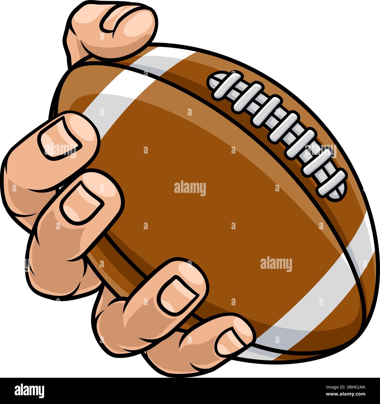 Mascot Person Hand Fist Holding Football Ball Stock Vector Image & Art ...
