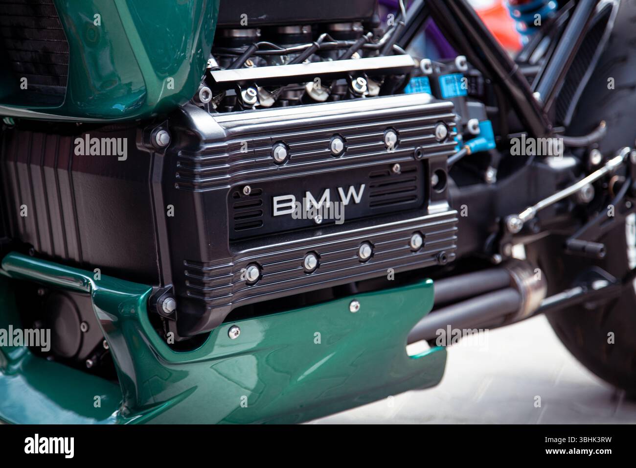 Vilnius, Lithuania - 31-05-2025 - Logo, emblem of motorcycle BMW K100 ...