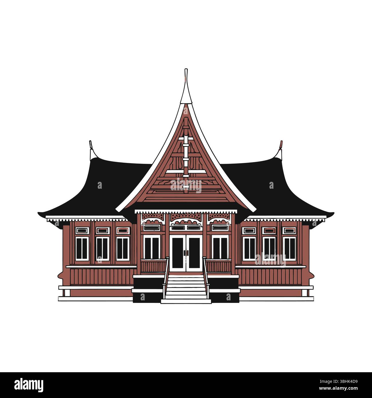 Symmetrical building facade Stock Vector Images - Alamy