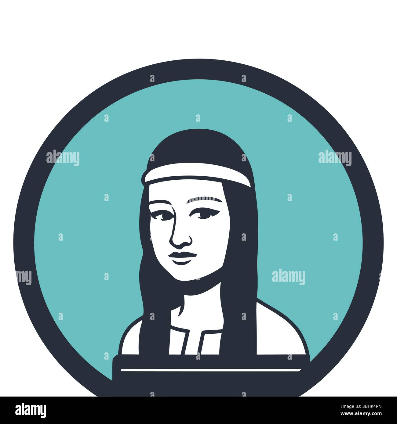 Teal portrait Stock Vector Images - Alamy