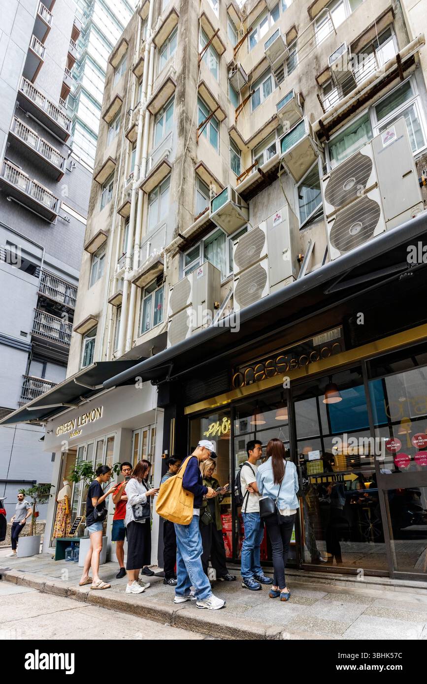 Customer queue at bakery, Wanchai, Hong Kong, SAR, China Stock Photo ...