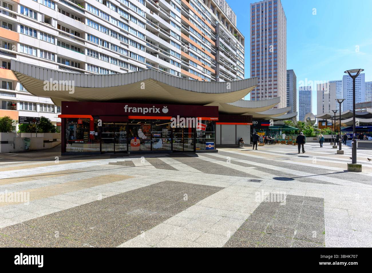 Les Olympiades district in Paris. Built from 1969-74 with towers and a ...