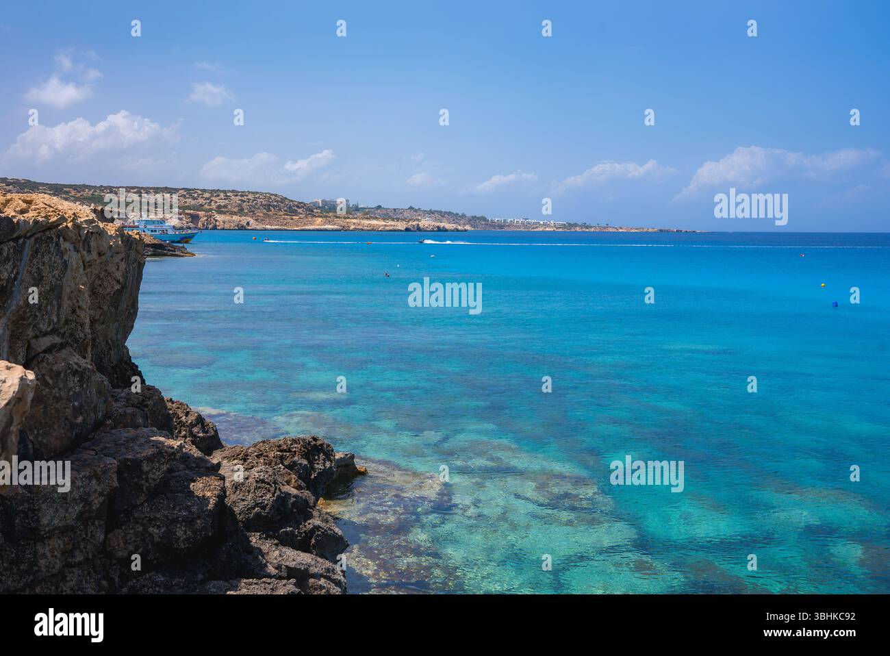 Coastal View of Cyprus with Turquoise Waters and Sandy Beaches Stock ...
