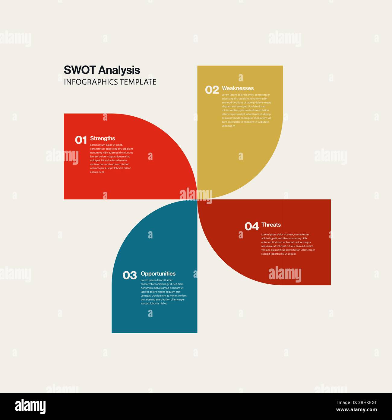 SWOT Analysis Colorful Infographic Template. Editable EPS10 Vector ...