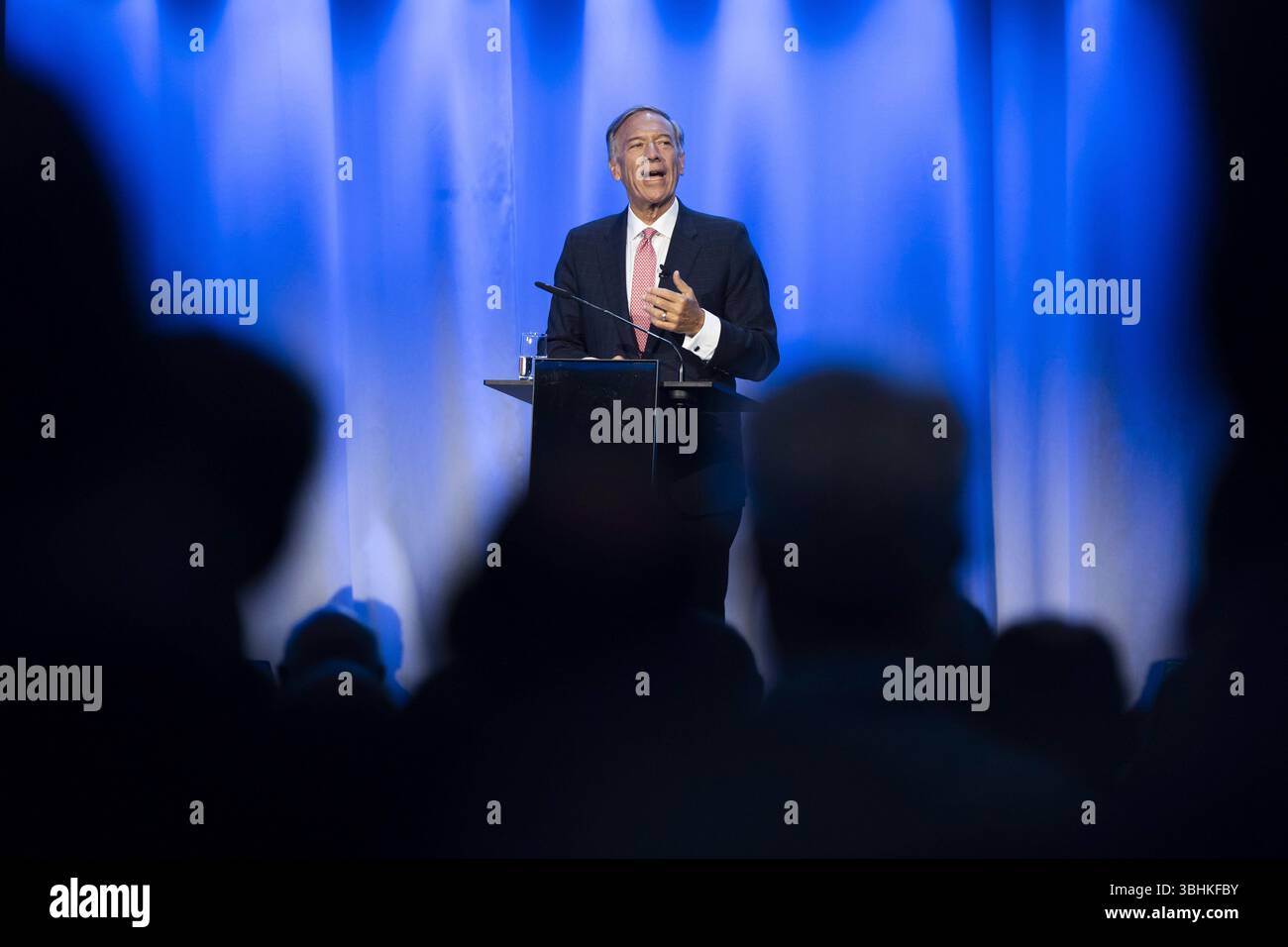 Mike Pompeo, former U.S. Secretary of State, speaks at the Swissmem Industry Day, Tuesday, June ...