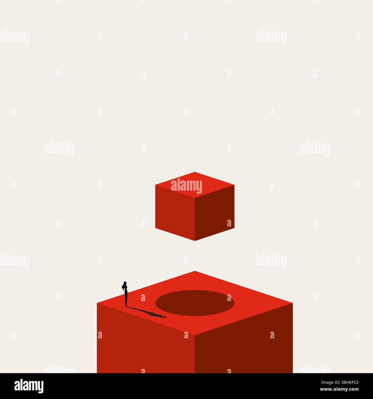 Business struggle and impossible task vector concept. Symbol of ...