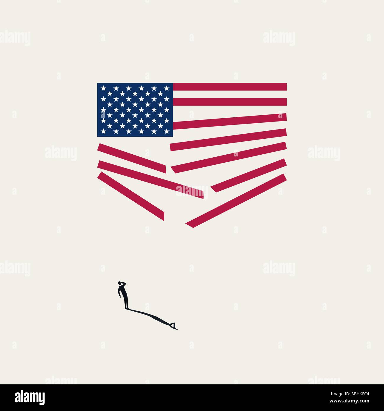 Ruined american flag Stock Vector Images - Alamy