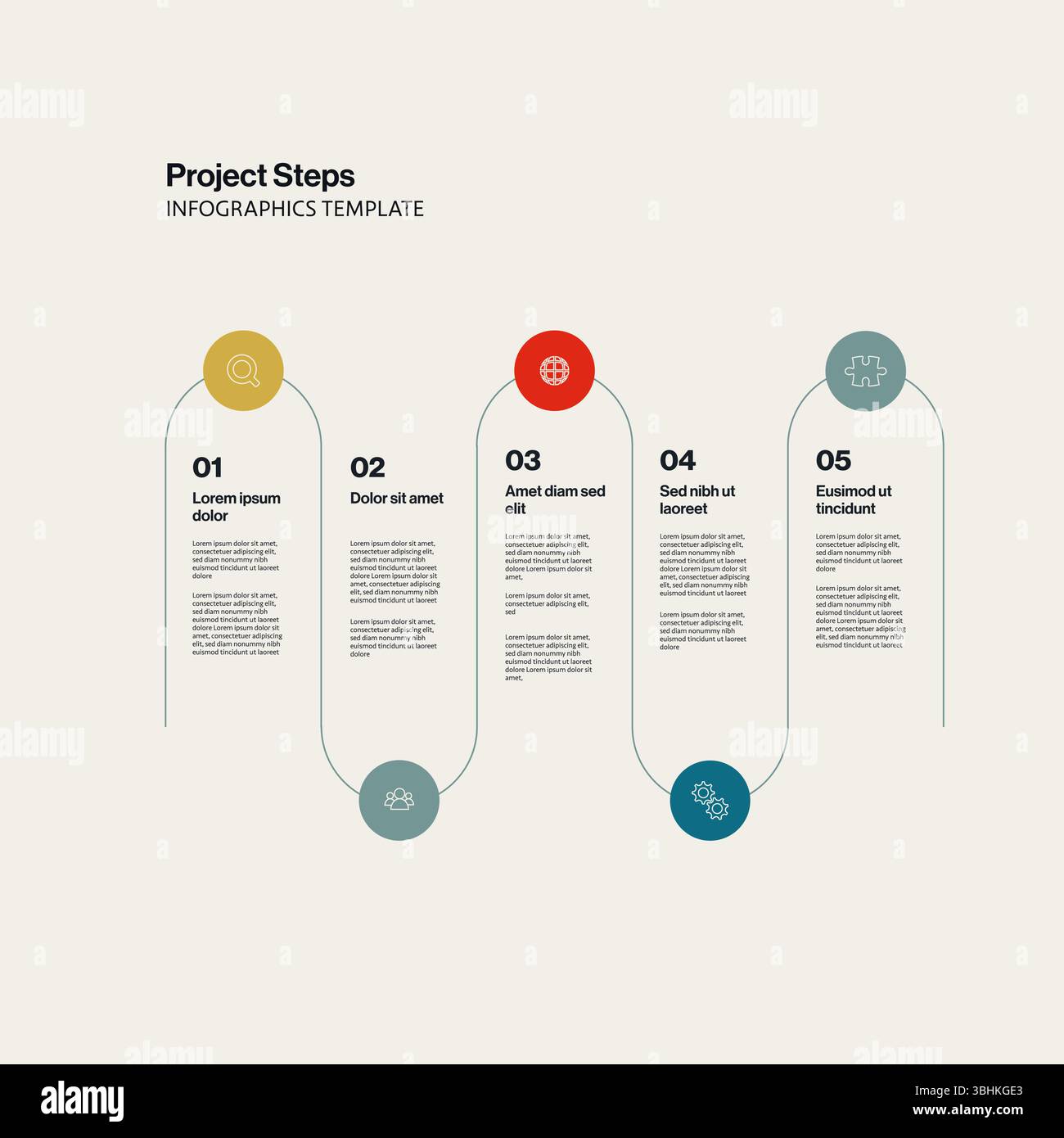 Business project timeline infographics vector template. Presentation ...