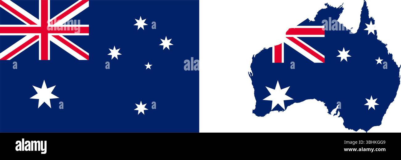 Australia flag map icons Stock Vector Image & Art - Alamy