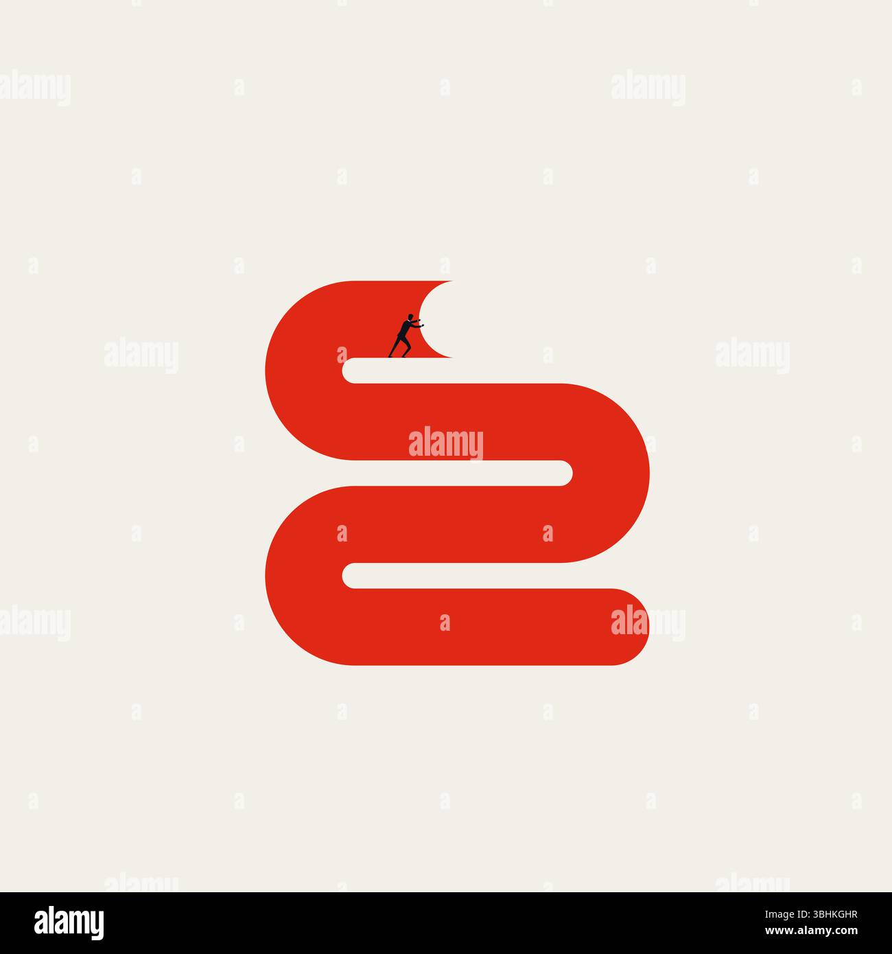 Find your own way business vector concept. Symbol of career challenge ...