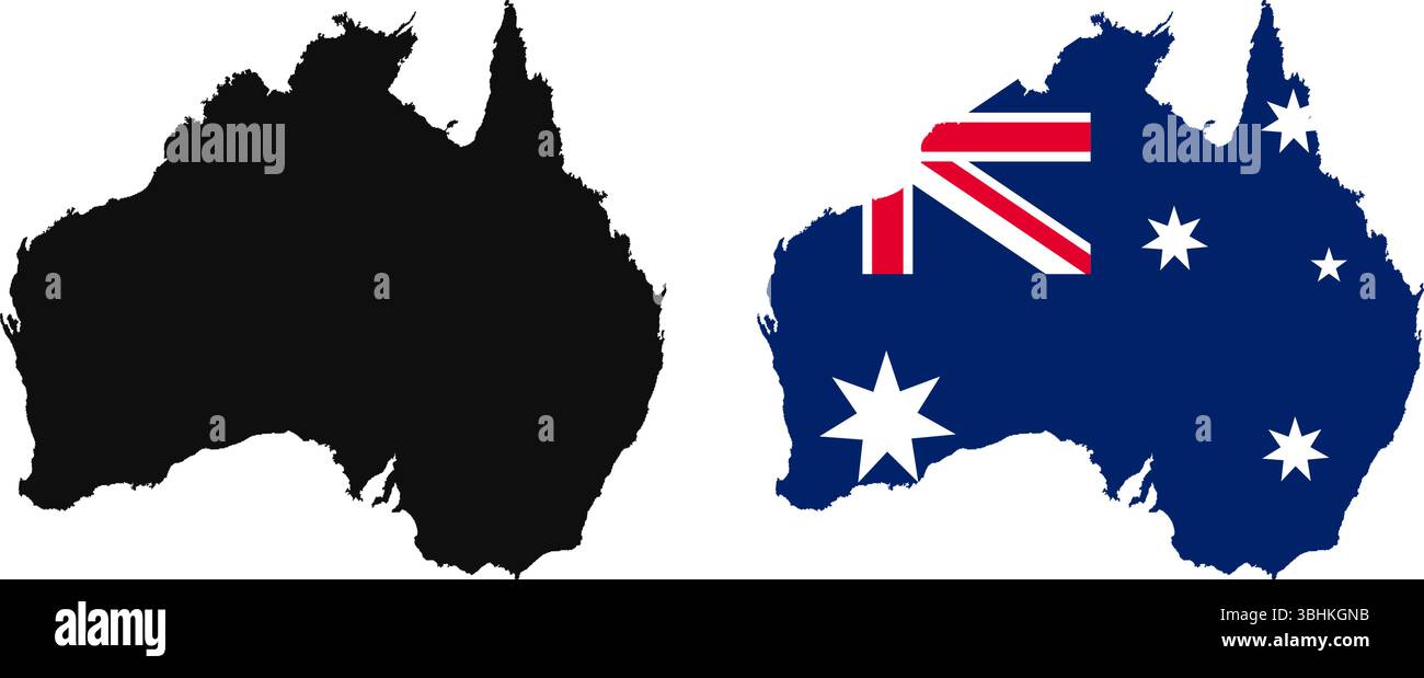 Australia flag map icons Stock Vector Image & Art - Alamy