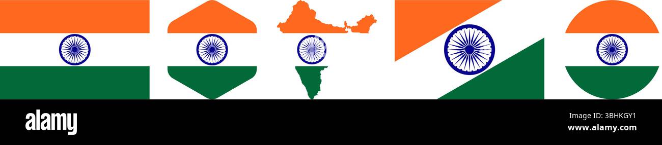 India flag map stickers icon set Stock Vector Image & Art - Alamy