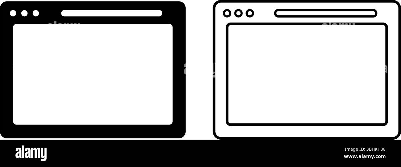 Browser icons simple design Stock Vector Image & Art - Alamy