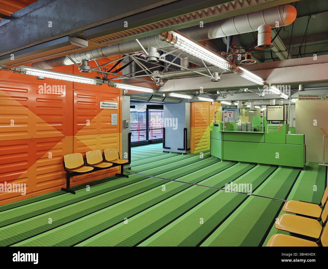 RWTH Aachen University Hospital, interior photo, colourful, technical ...