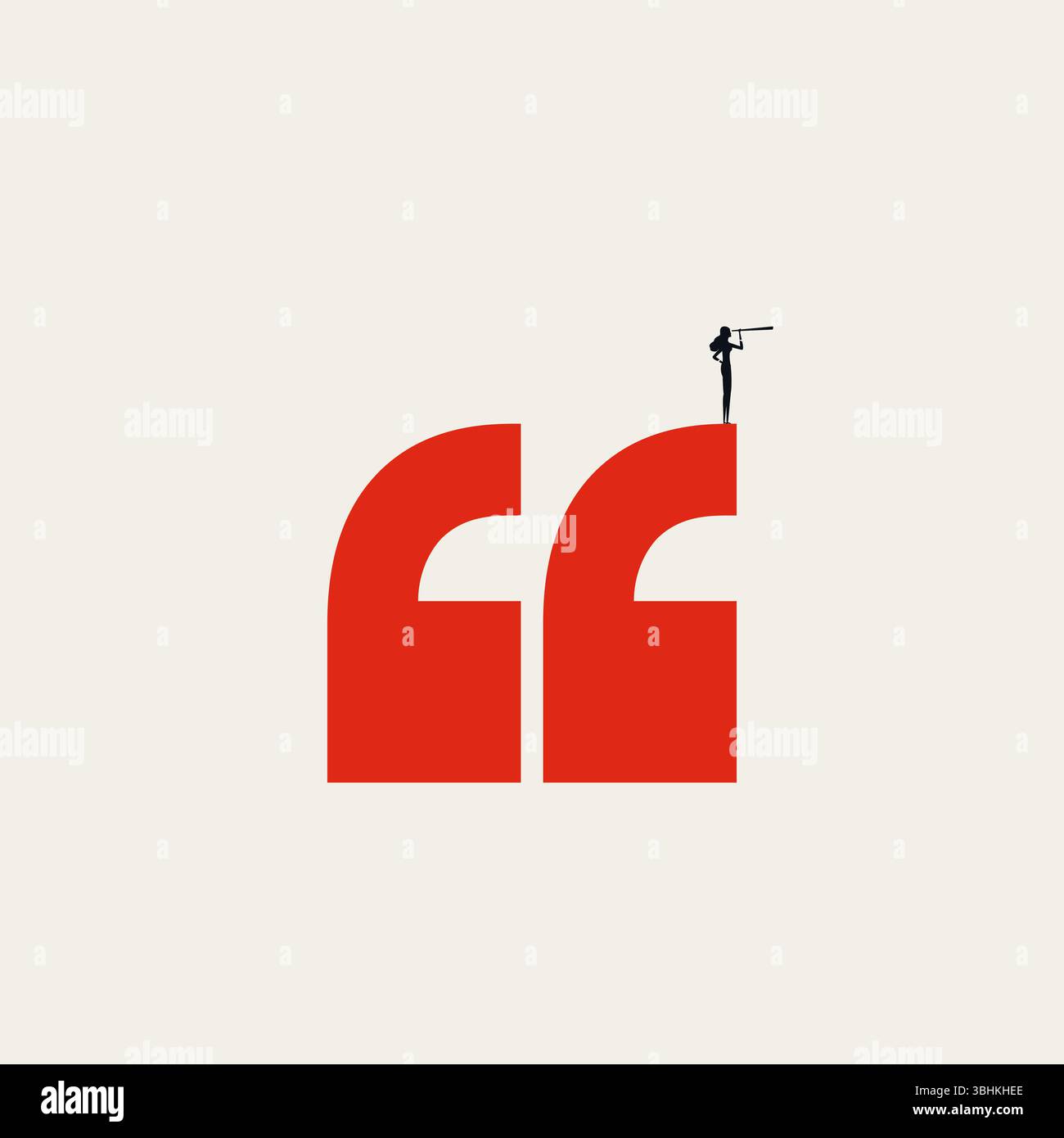 Business vision and leadership vector concept. Symbol of leader ...
