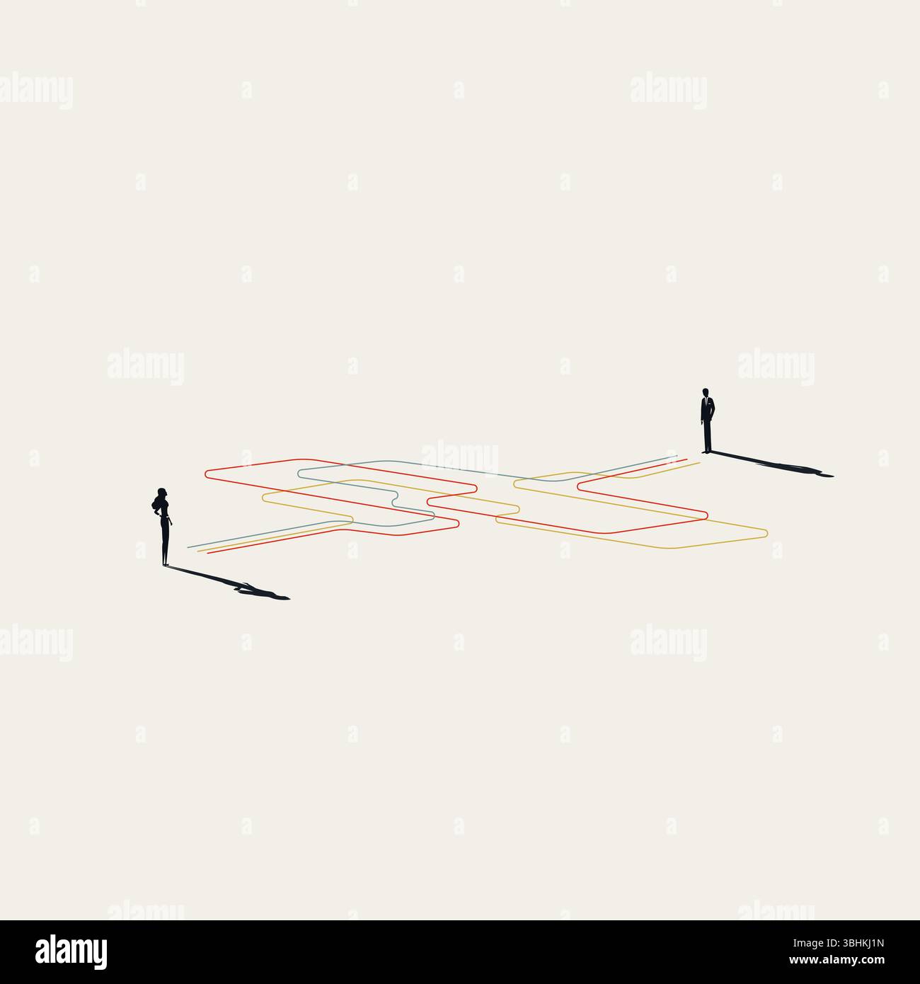 Business misunderstanding vector concept. Symbol of disagreement ...