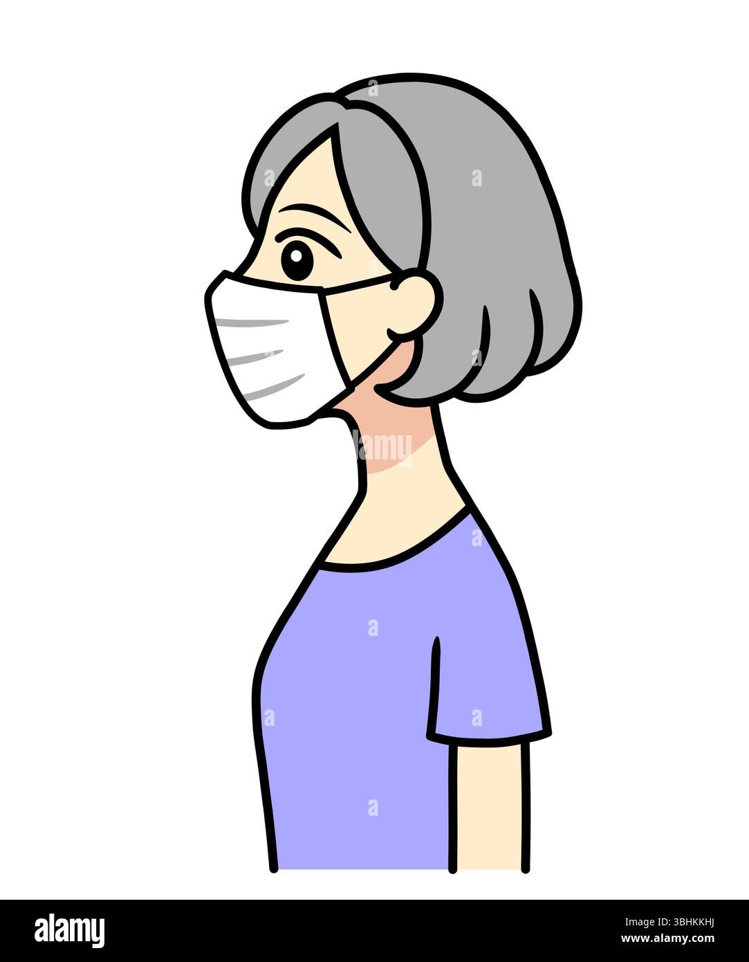 Side face drawing Cut Out Stock Images & Pictures - Alamy