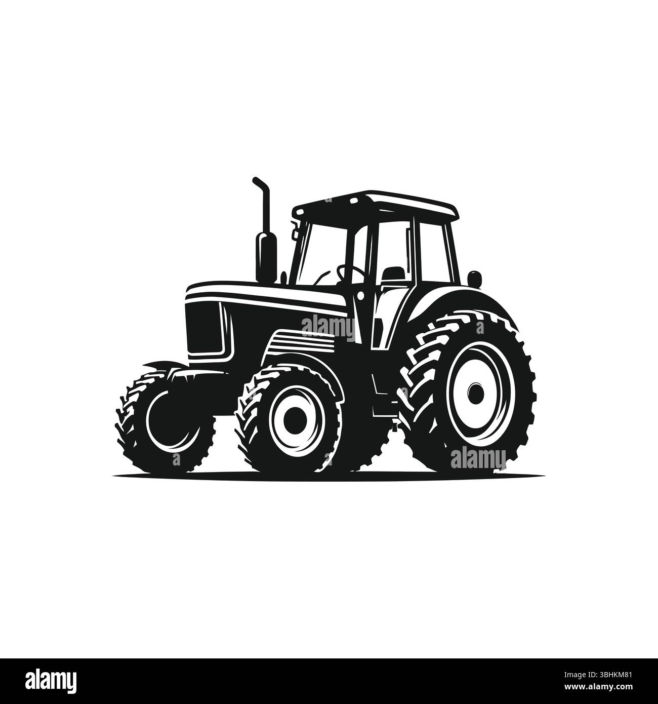 Heavy duty farming tractor isolated vector graphic ideal for decals ...