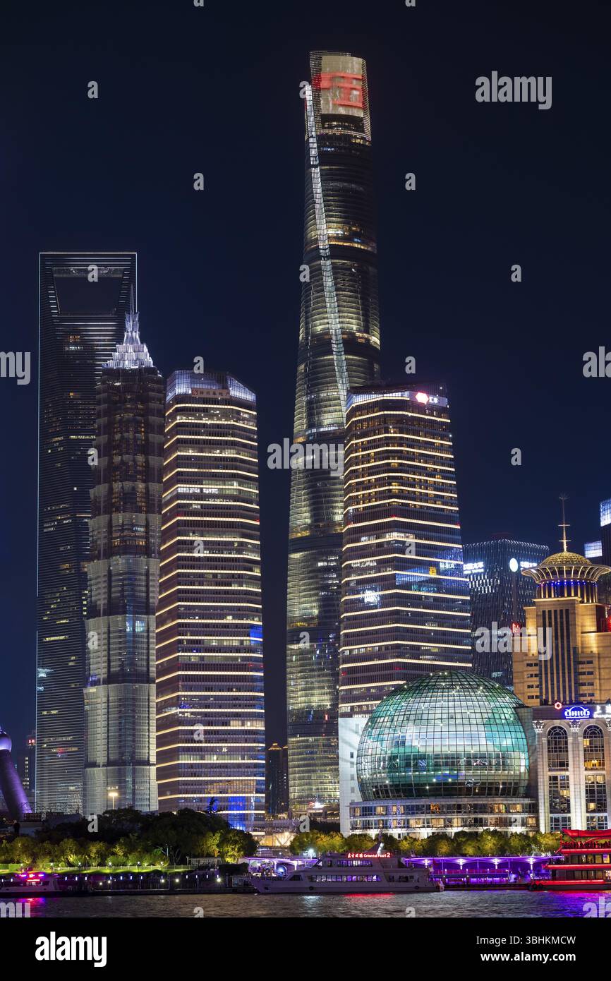 Skyline, skyscraper, Pearl Tower, Shanghai Tower, Shanghai World ...