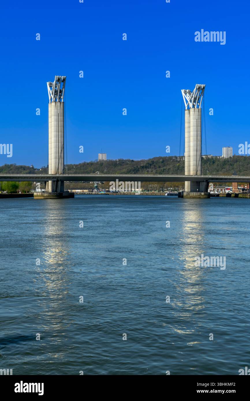 Gustave Flaubert Bridge spans the Seine near Rouen. The design had to ...