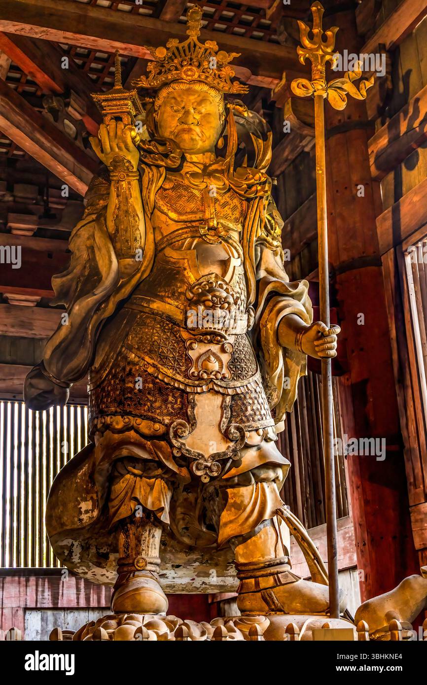 Wooden Nio Guardian Warrior Statue Great Buddha Hall Todaiji Buddhist ...