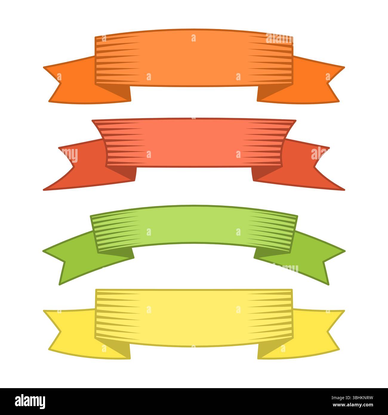 Set colorful ribbons on Cut Out Stock Images & Pictures - Alamy