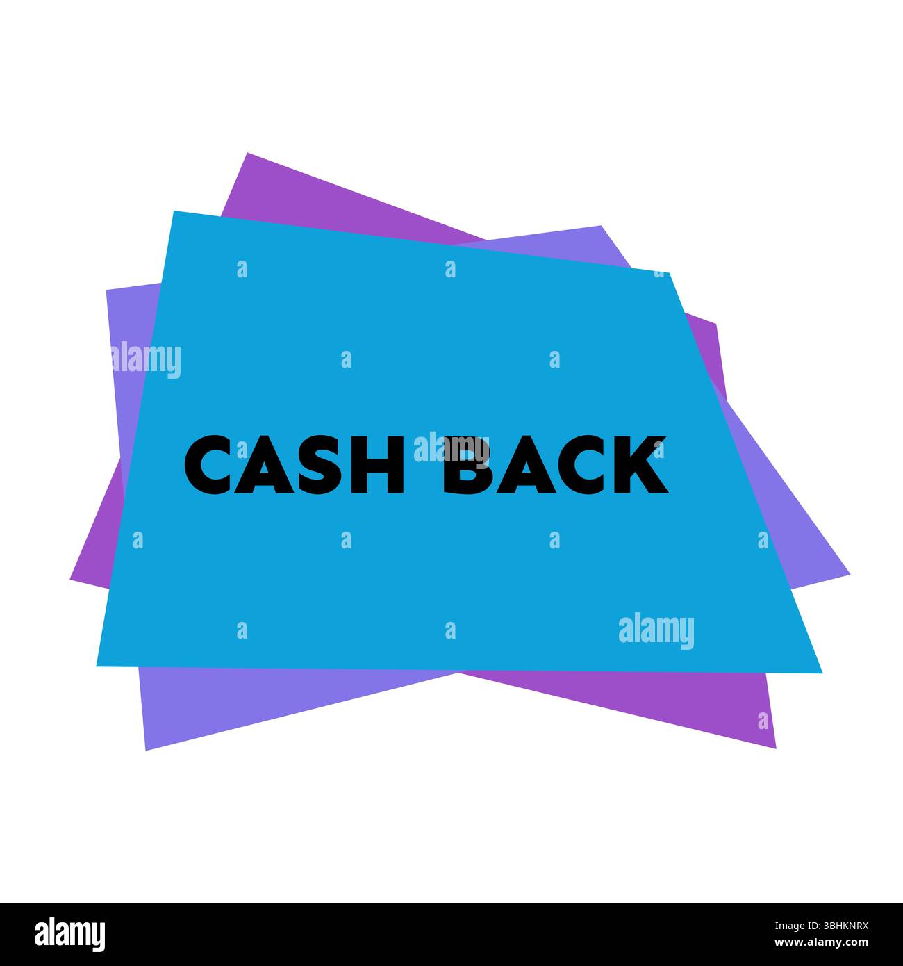 Cash back sticker with abstract colorful geometric forms. Vector ...