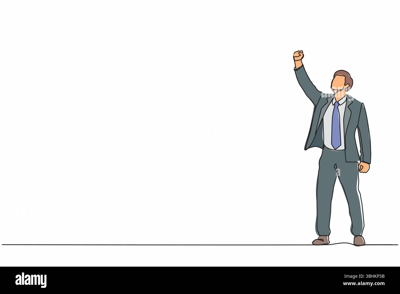Silhouette man raising hands over Stock Vector Images - Alamy