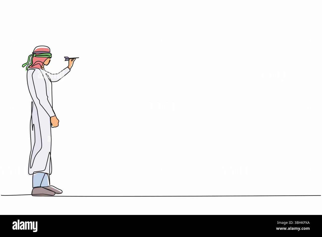 Man hand throwing dart Stock Vector Images - Alamy