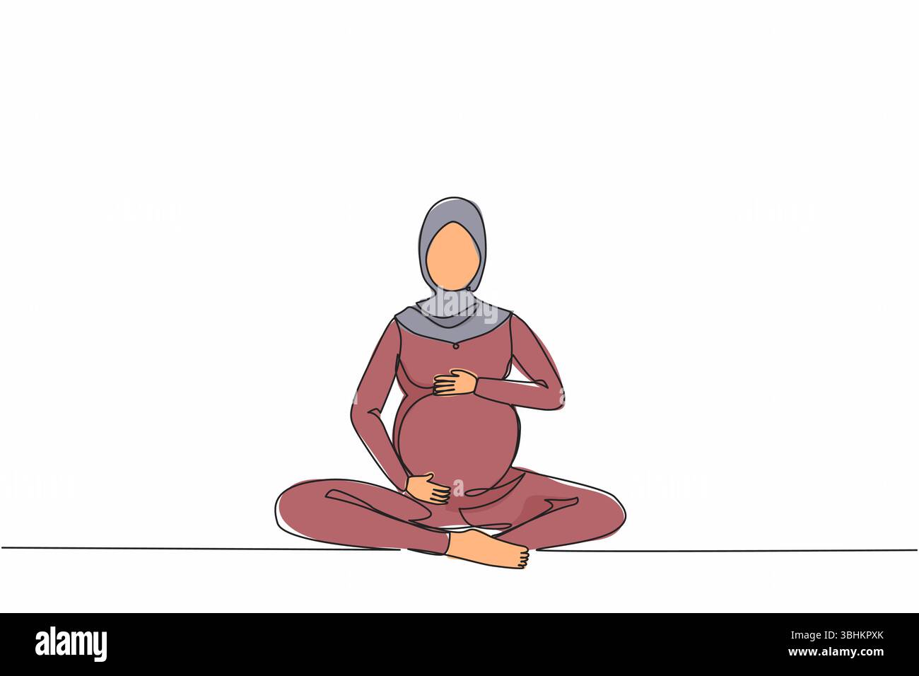 Pregnant female sitting crossed Stock Vector Images - Alamy