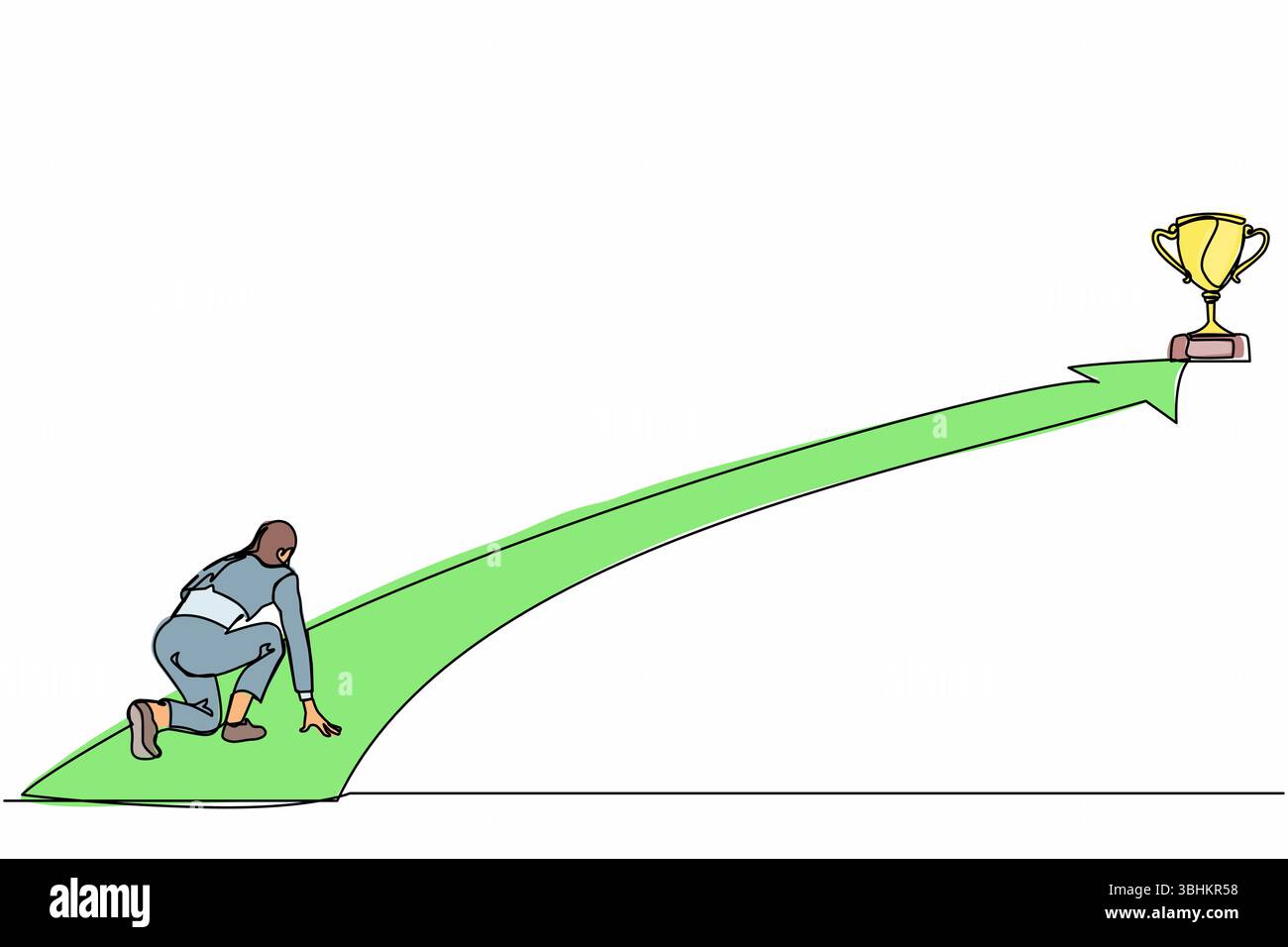 Female runner starting position Stock Vector Images - Alamy