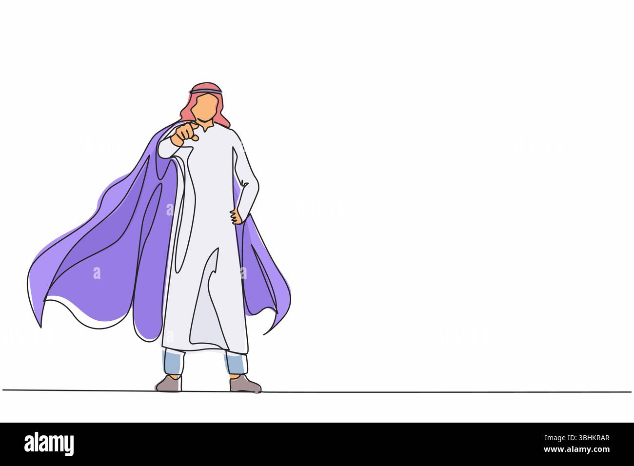 Drawing arab businessman leader Cut Out Stock Images & Pictures - Alamy