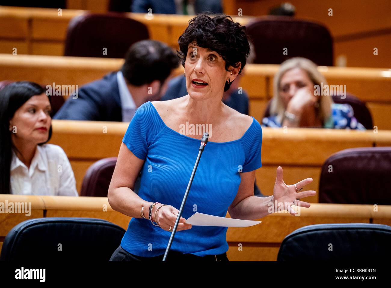 The Minister of Inclusion, Social Security and Migration, Elma Saiz ...