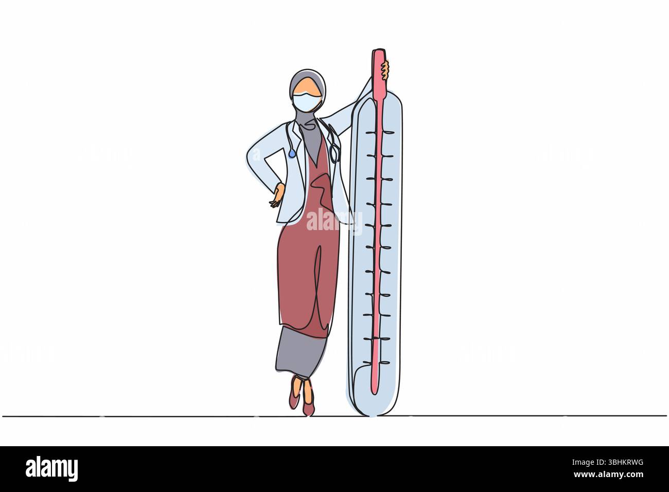 Muslim female doctor stethoscope Stock Vector Images - Alamy