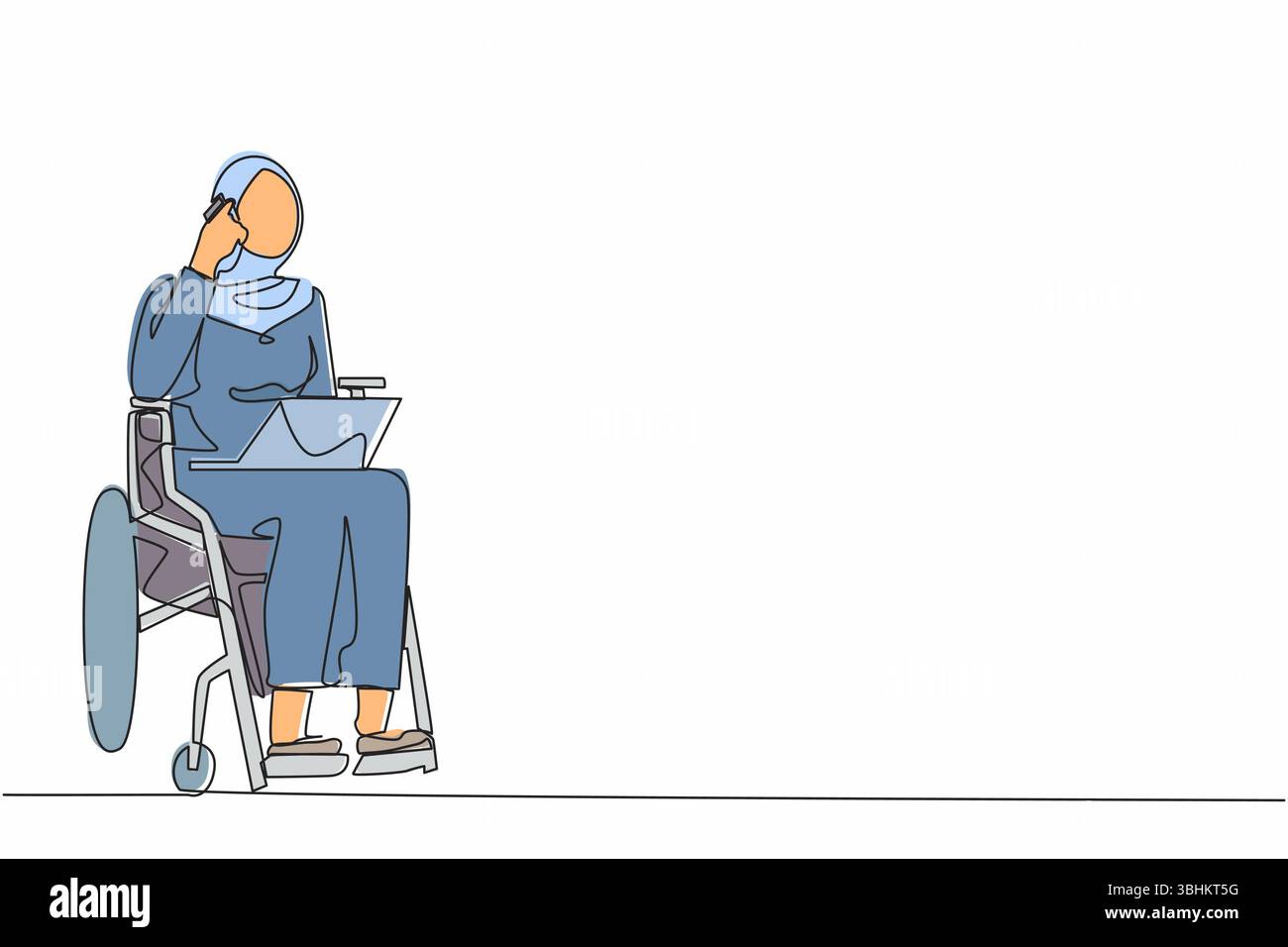 Arabic woman hijab talking Cut Out Stock Images & Pictures - Alamy