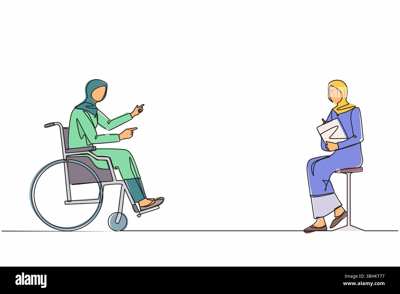 Disabled job interview Stock Vector Images - Alamy