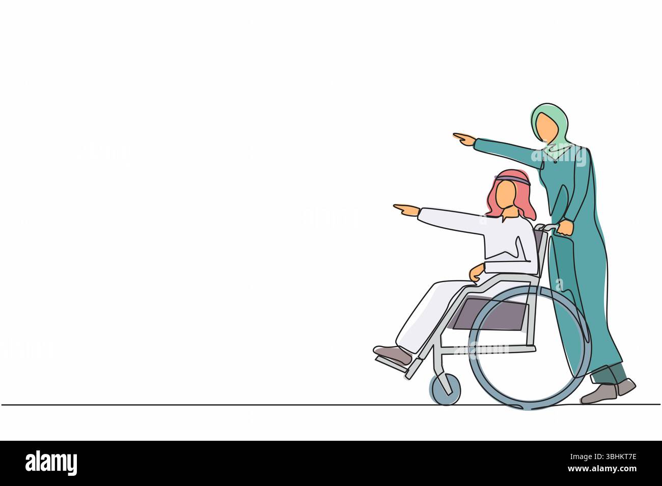 Muslim woman in wheelchair Cut Out Stock Images & Pictures - Alamy