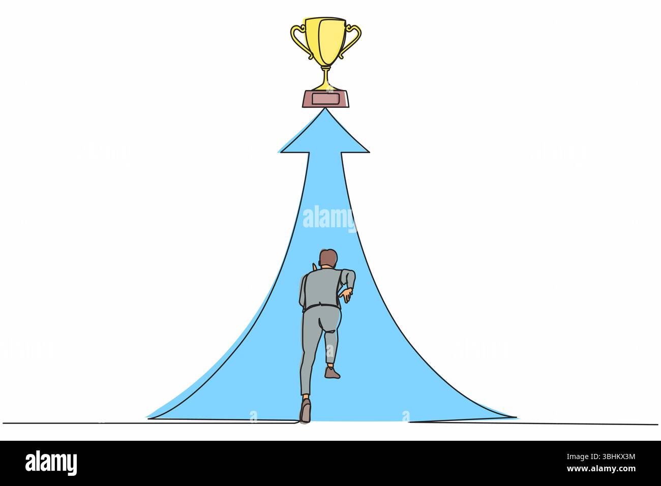 Reaching up man back view Stock Vector Images - Alamy