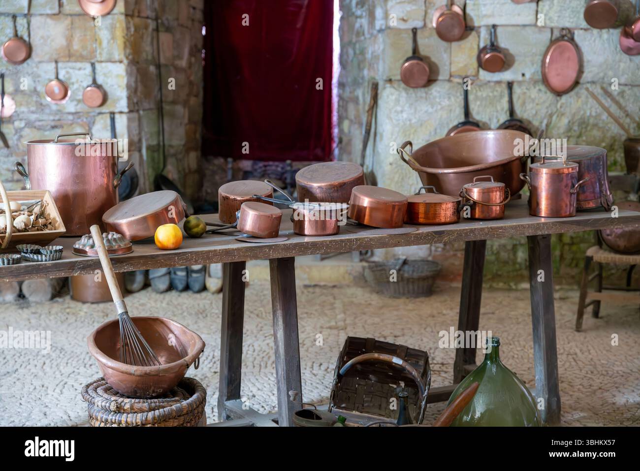 Antique copper pots hi-res stock photography and images - Alamy