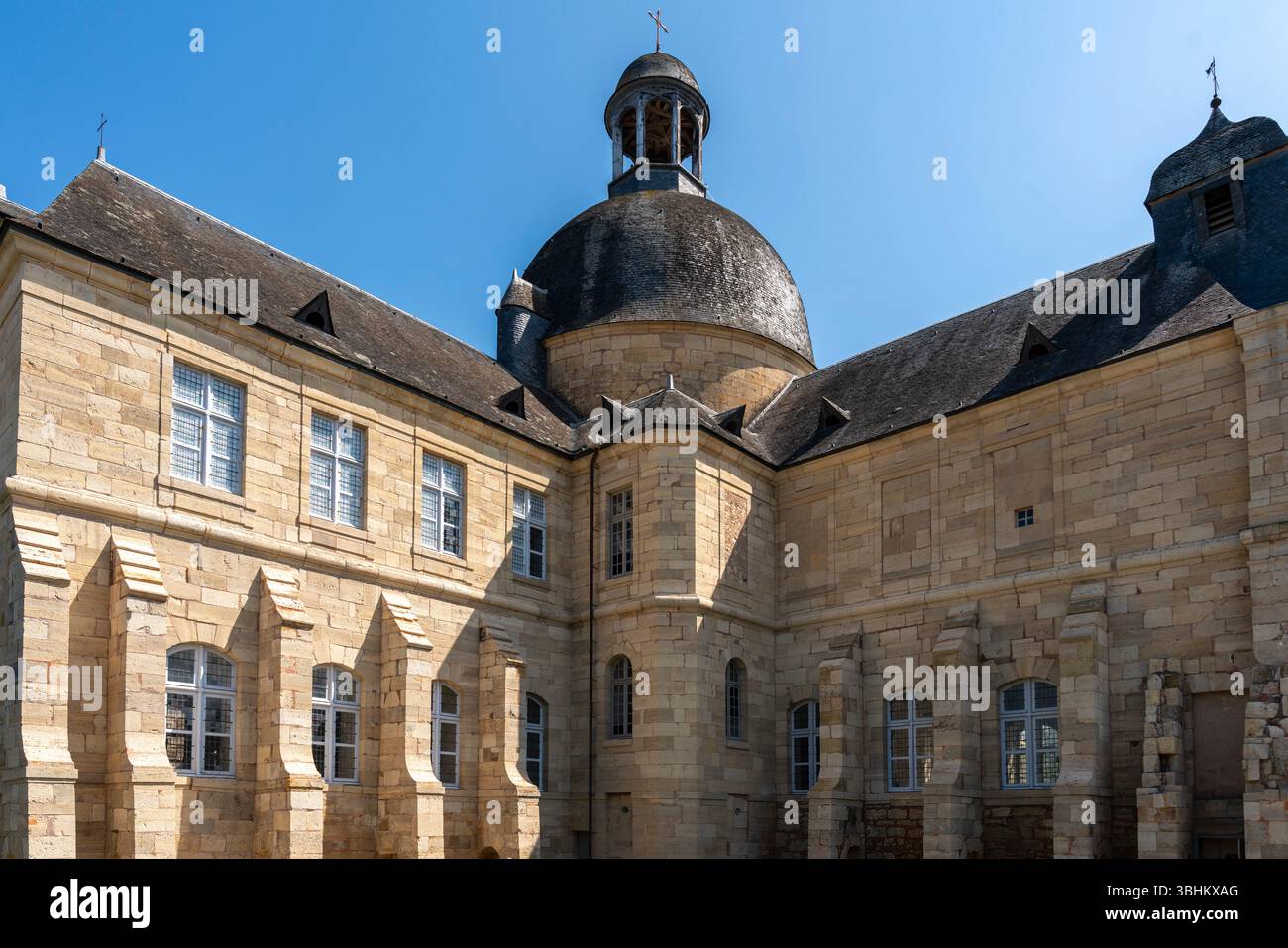 Historic ancient hospital building with classical baroque architecture ...