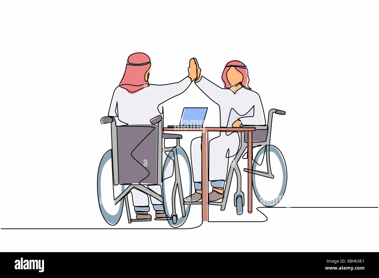 Two disabled men sitting Stock Vector Images - Alamy