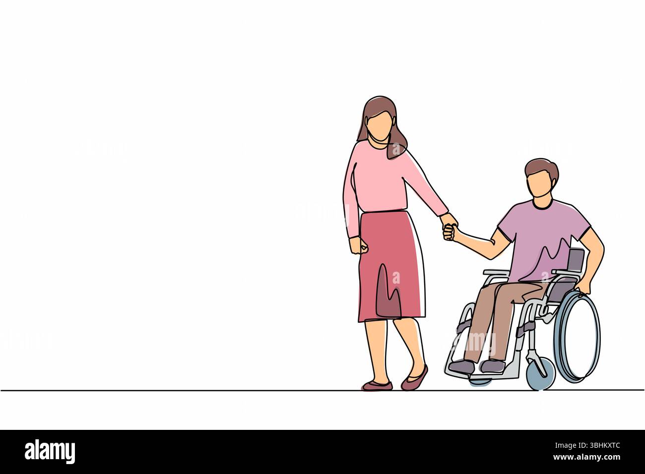 People walk in line Stock Vector Images - Alamy