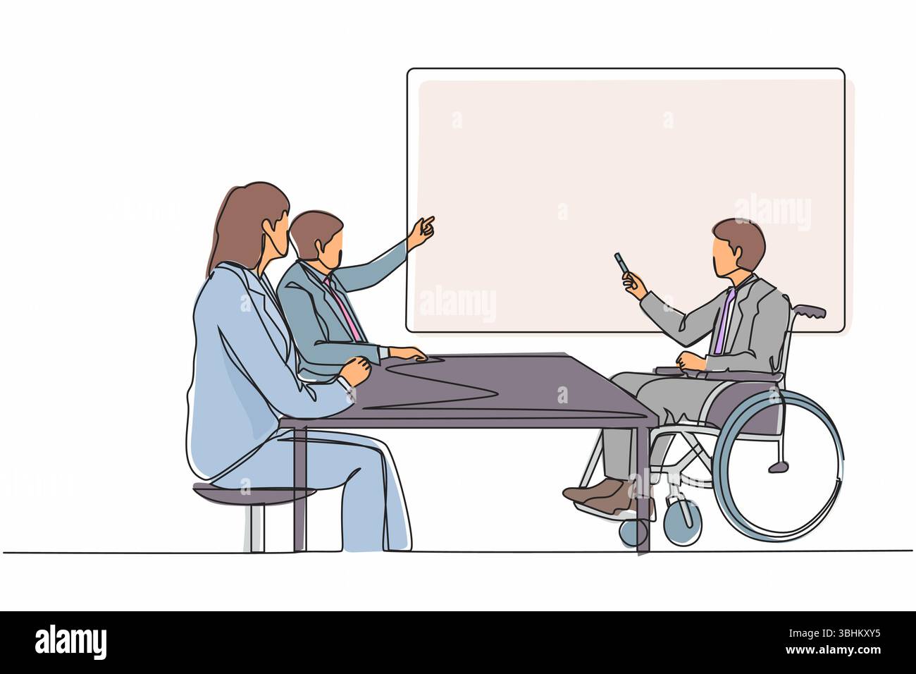 Businessman presenting colleagues Stock Vector Images - Alamy